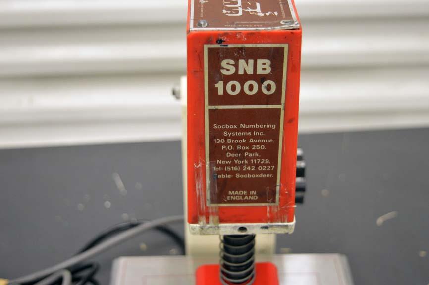 Lot #75: SNB 1000 Single Head Numbering Machine - WireBids